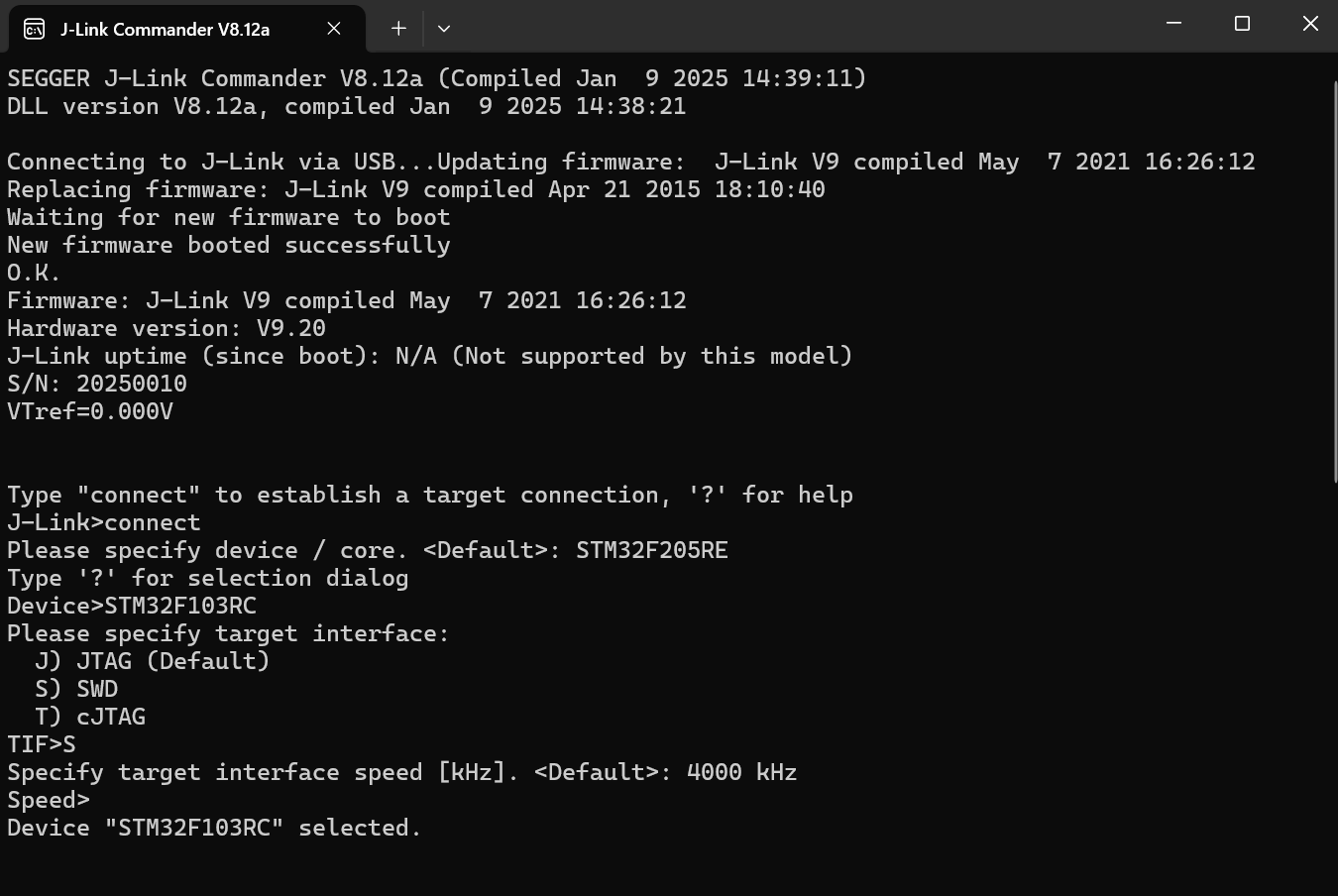 Jlink固件烧录教程 - XJU-Hurricane-docs